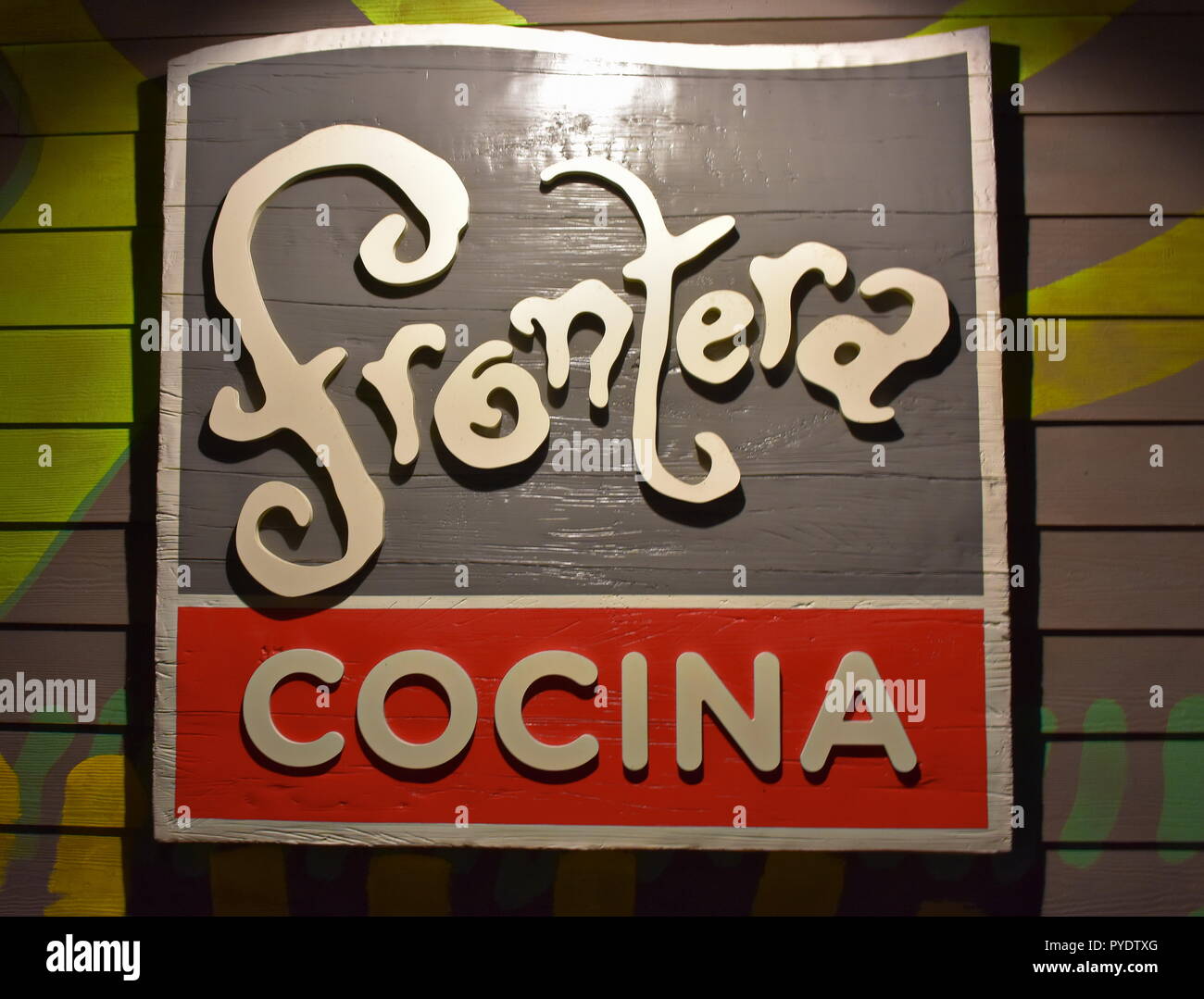 Orlando, Florida. October 11, 2018. Mexican Restaurant Sign at Lake ...