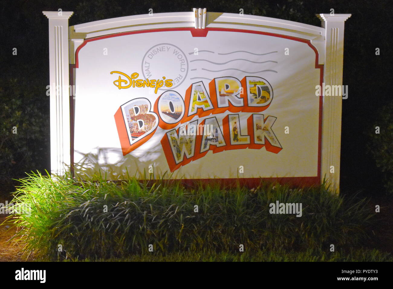Orlando, Florida. October 13, 2018. Boardwalk Hotel Sign at Lake Buena ...