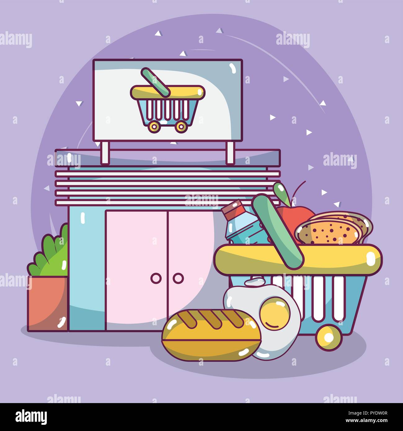 Food supermarket products Stock Vector Image & Art - Alamy