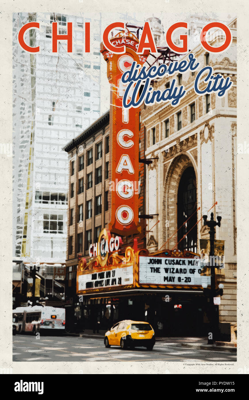 Illinois poster hi-res stock photography and images - Alamy