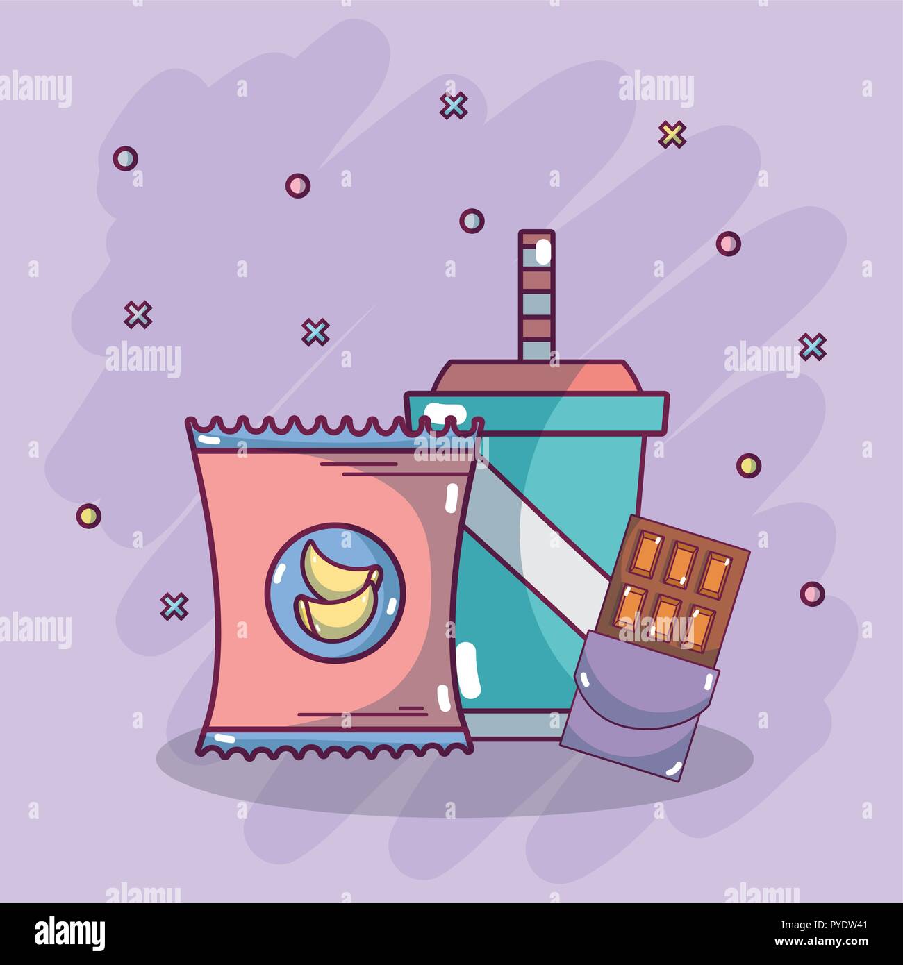 Junk food and snacks Stock Vector Image & Art - Alamy