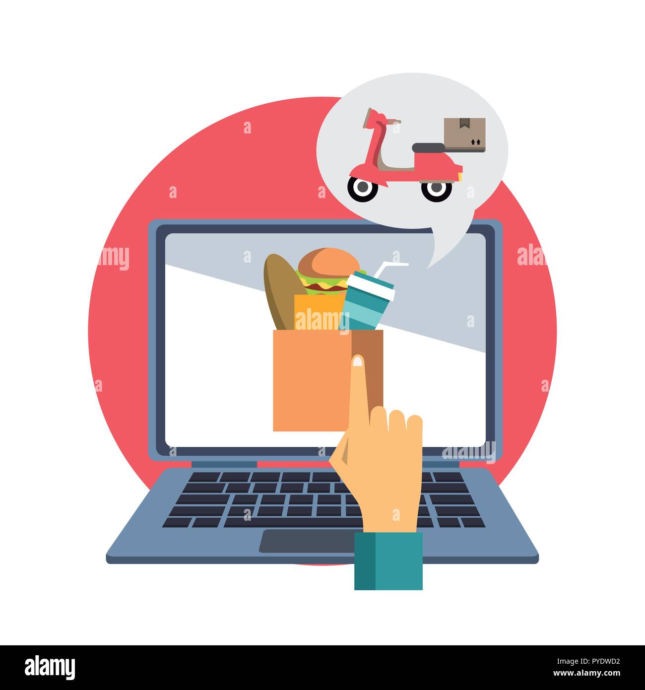 Online food order Stock Vector Image & Art - Alamy