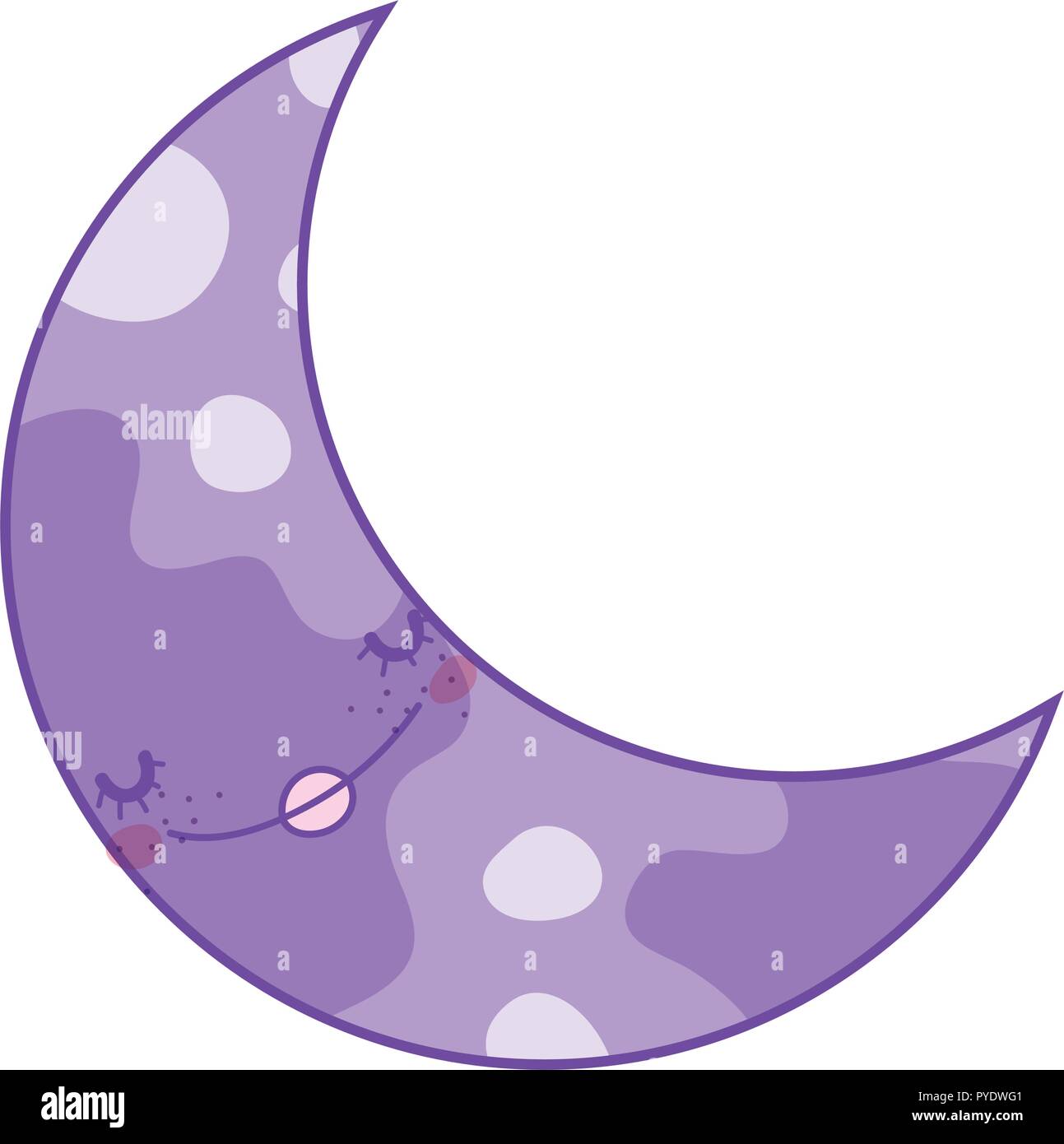 Cute moon cartoon Stock Vector Image & Art - Alamy