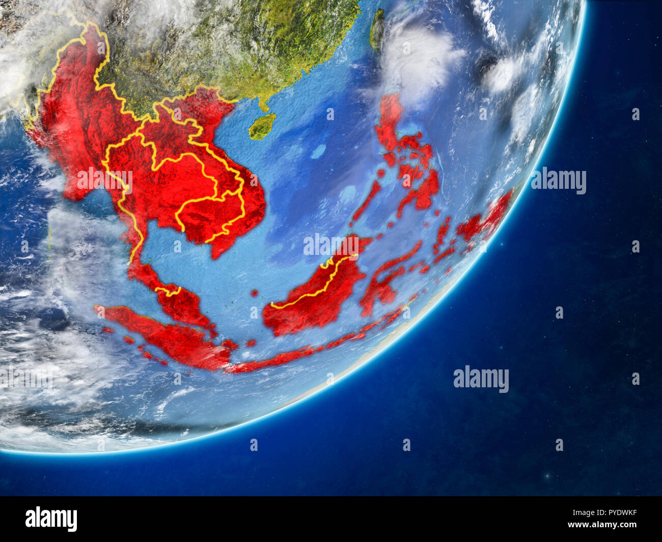 Asean countries map hi-res stock photography and images - Alamy