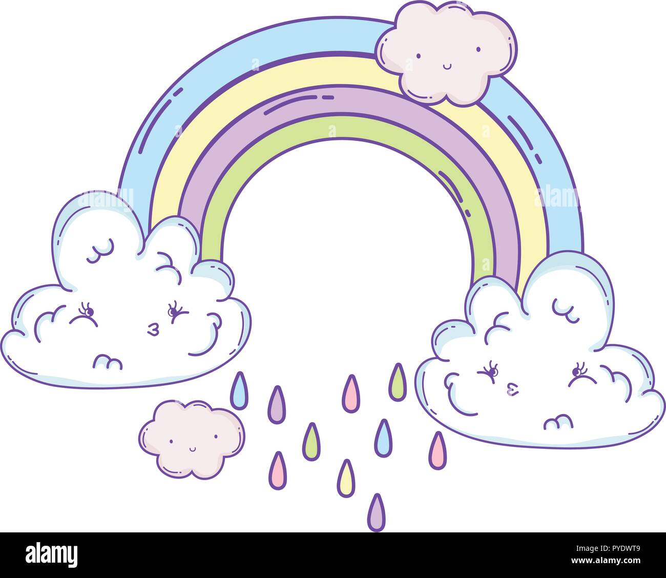 clouds and rainbow cartoon Stock Vector Image & Art - Alamy