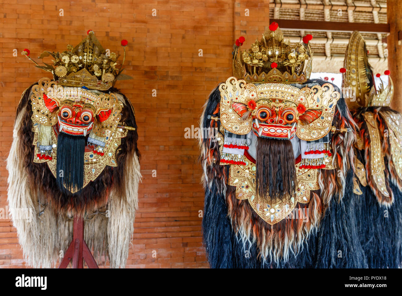 Two Barong Ket, Balinese Hindu mythology character at Pura Taman Ayun ...