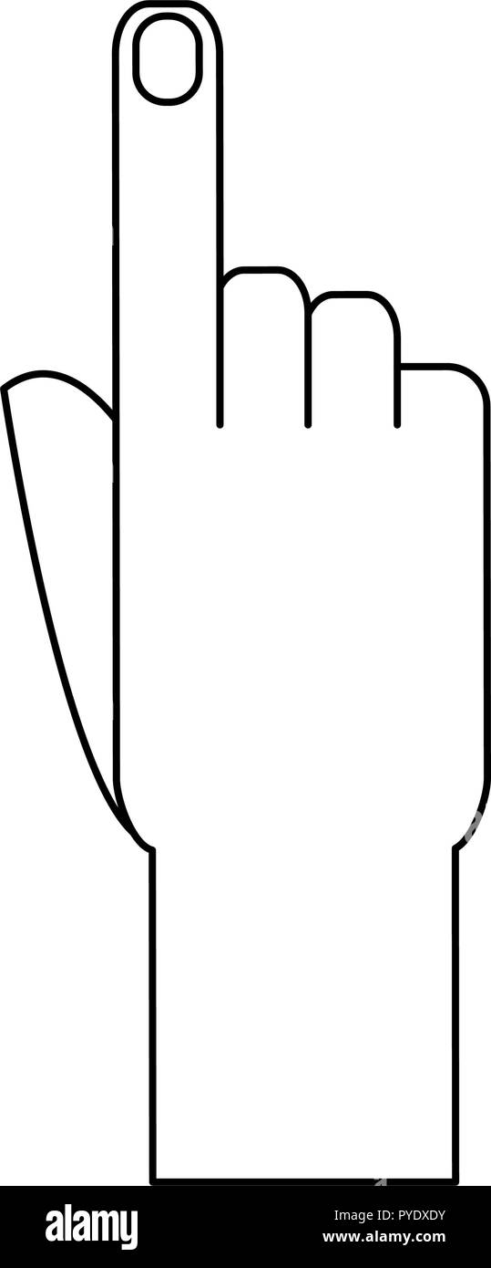 hand pointing cartoons in black and white Stock Vector Image & Art - Alamy