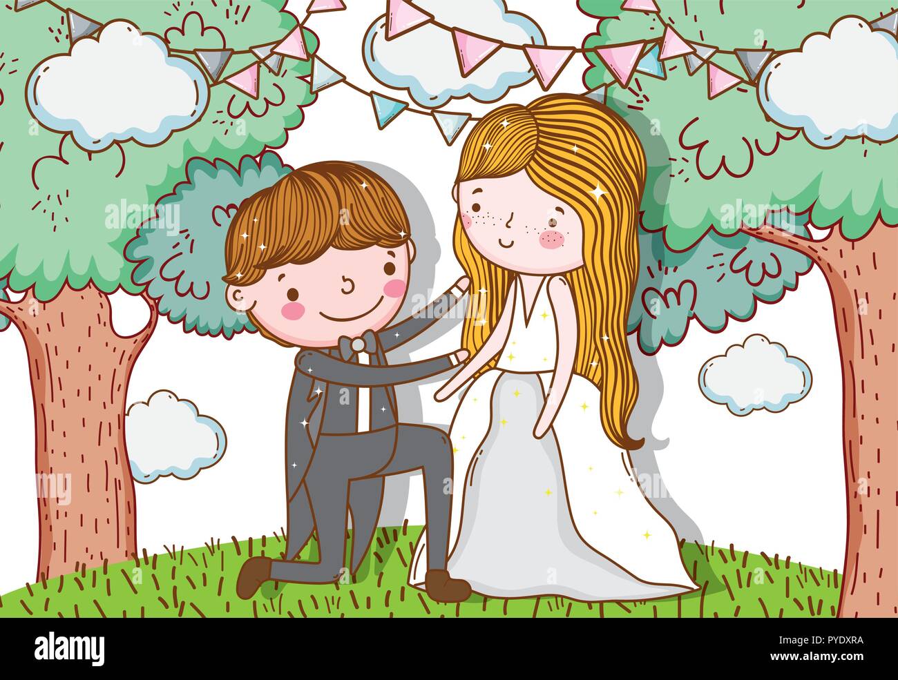 Woman in veil man Stock Vector Images - Alamy