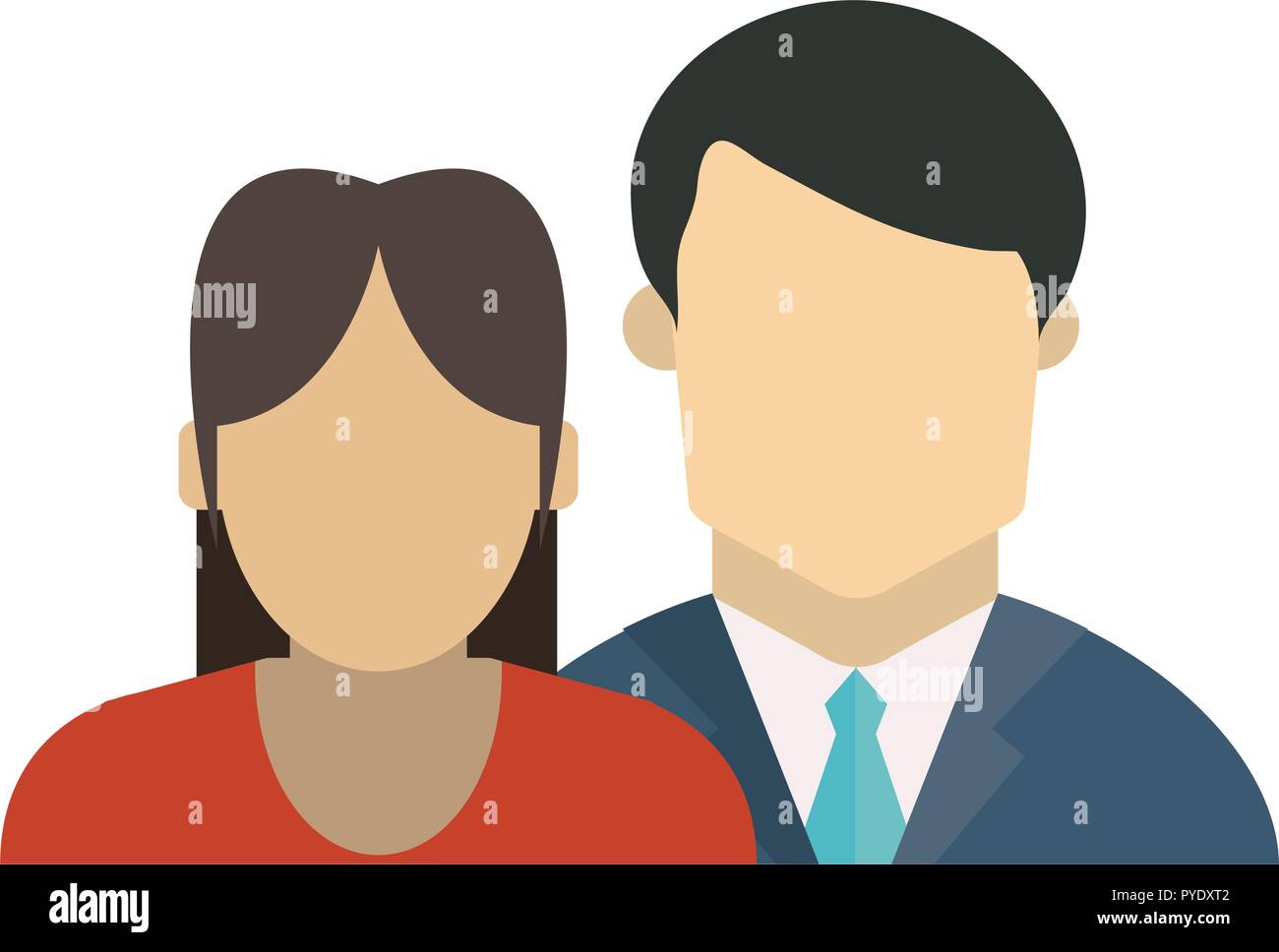 Couple avatar faceless Stock Vector Image & Art - Alamy