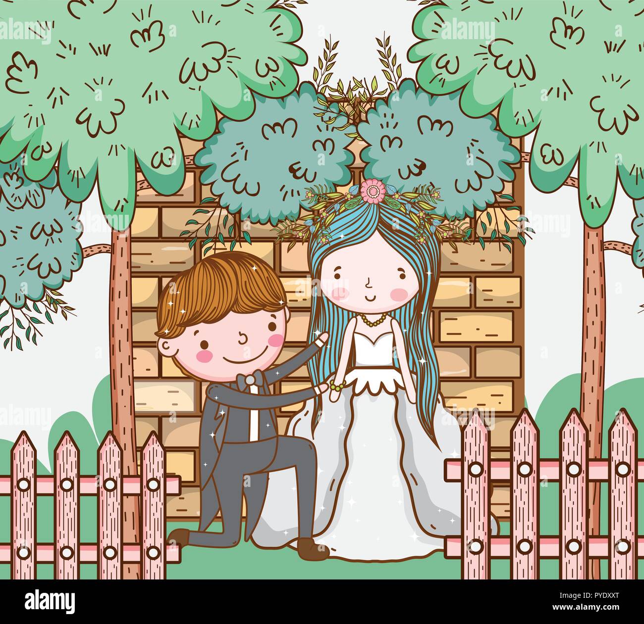 Marriage fence Stock Vector Images - Alamy