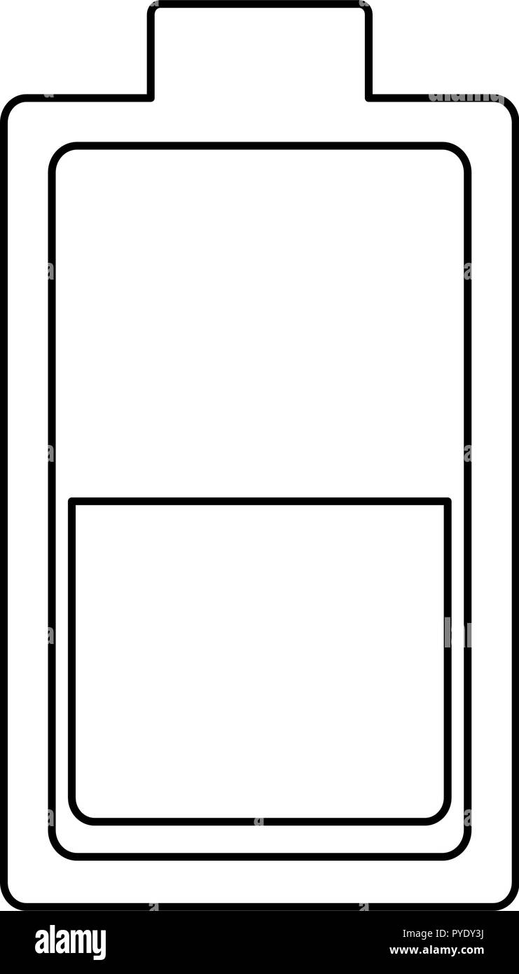 Low battery charge in black and white Stock Vector Image & Art - Alamy