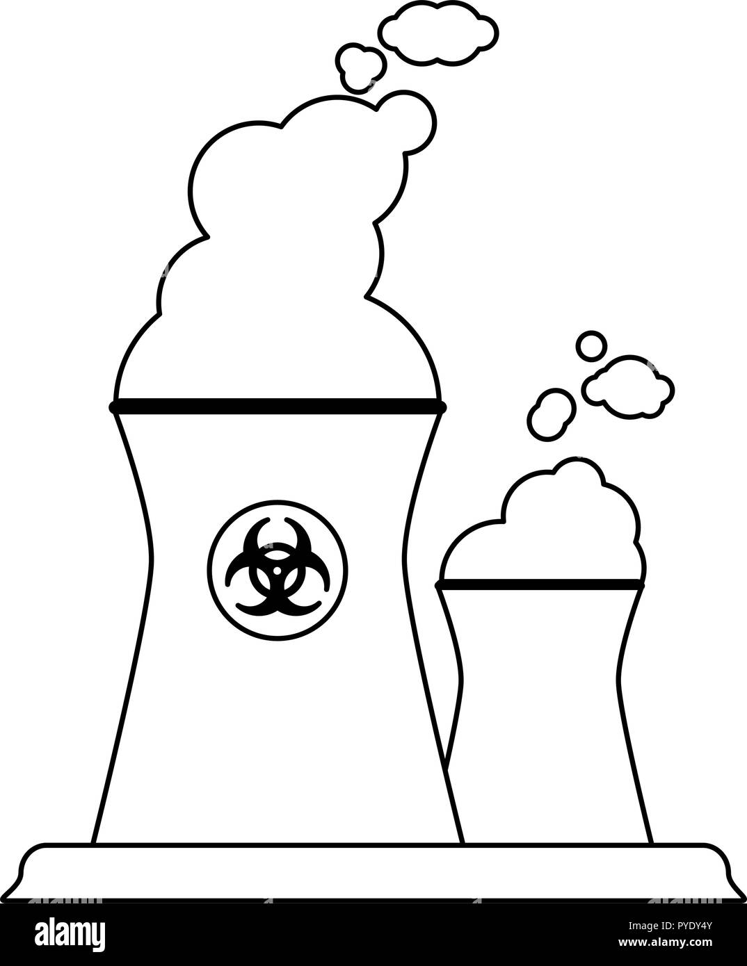 Industrial power plant generating Black and White Stock Photos & Images ...