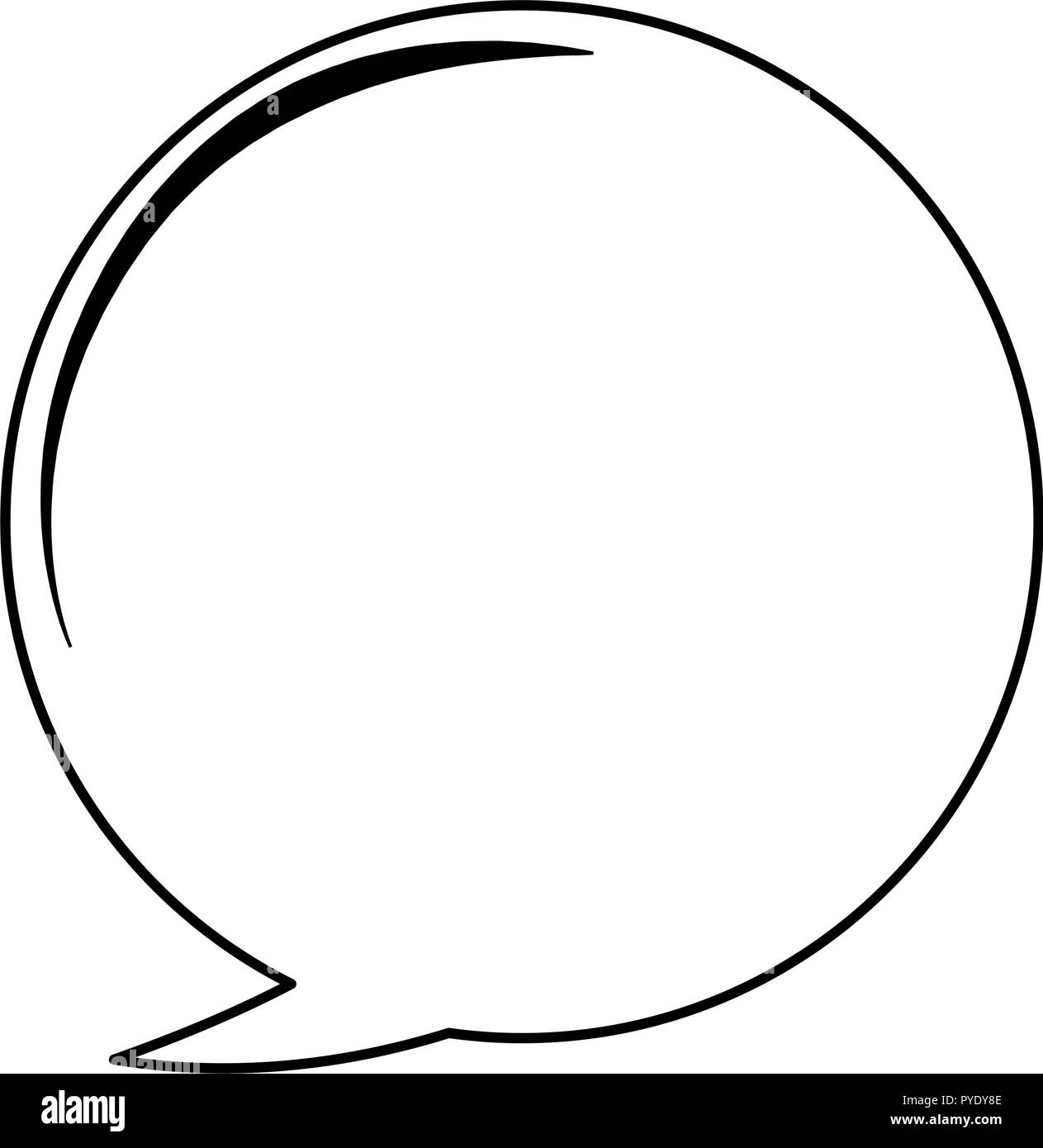Speech bubble isolated in black and white Stock Vector Image & Art - Alamy