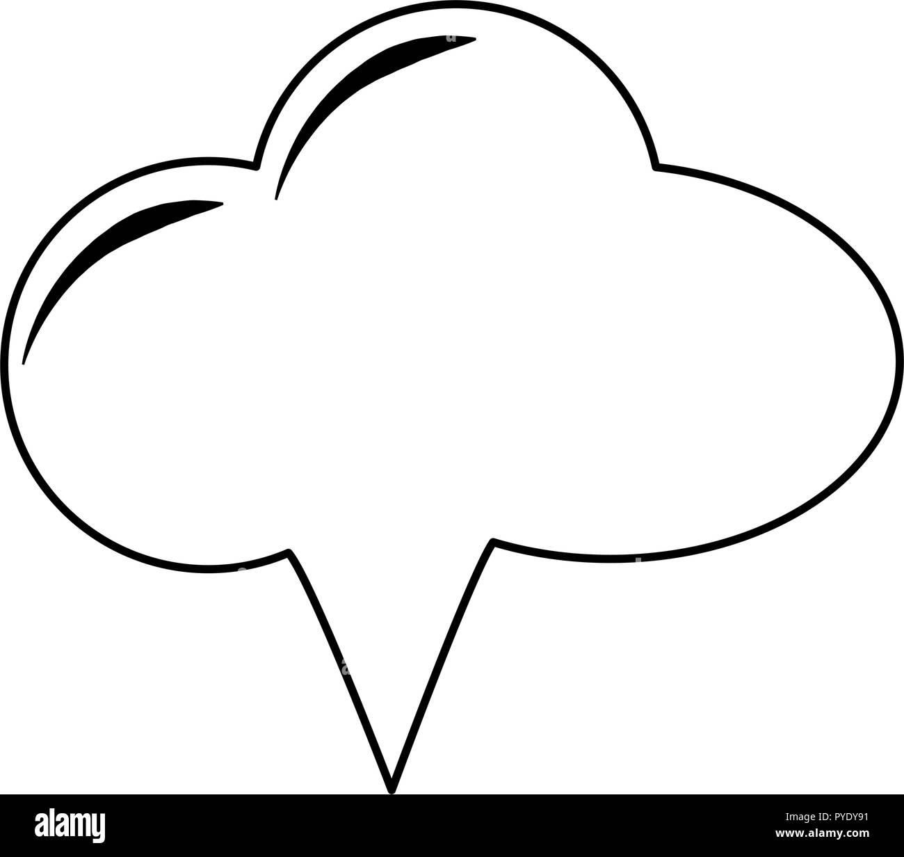 Speech bubble isolated in black and white Stock Vector Image & Art - Alamy