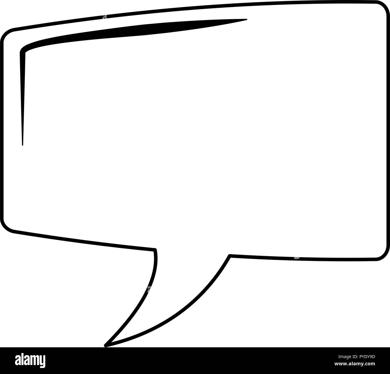 Speech bubble isolated in black and white Stock Vector Image & Art - Alamy