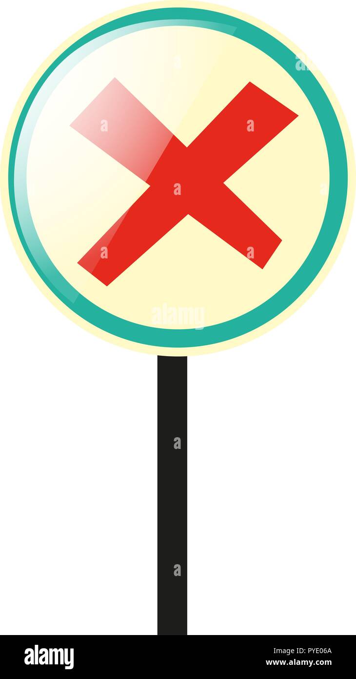 Round sign with red cross illustration Stock Vector Image & Art - Alamy