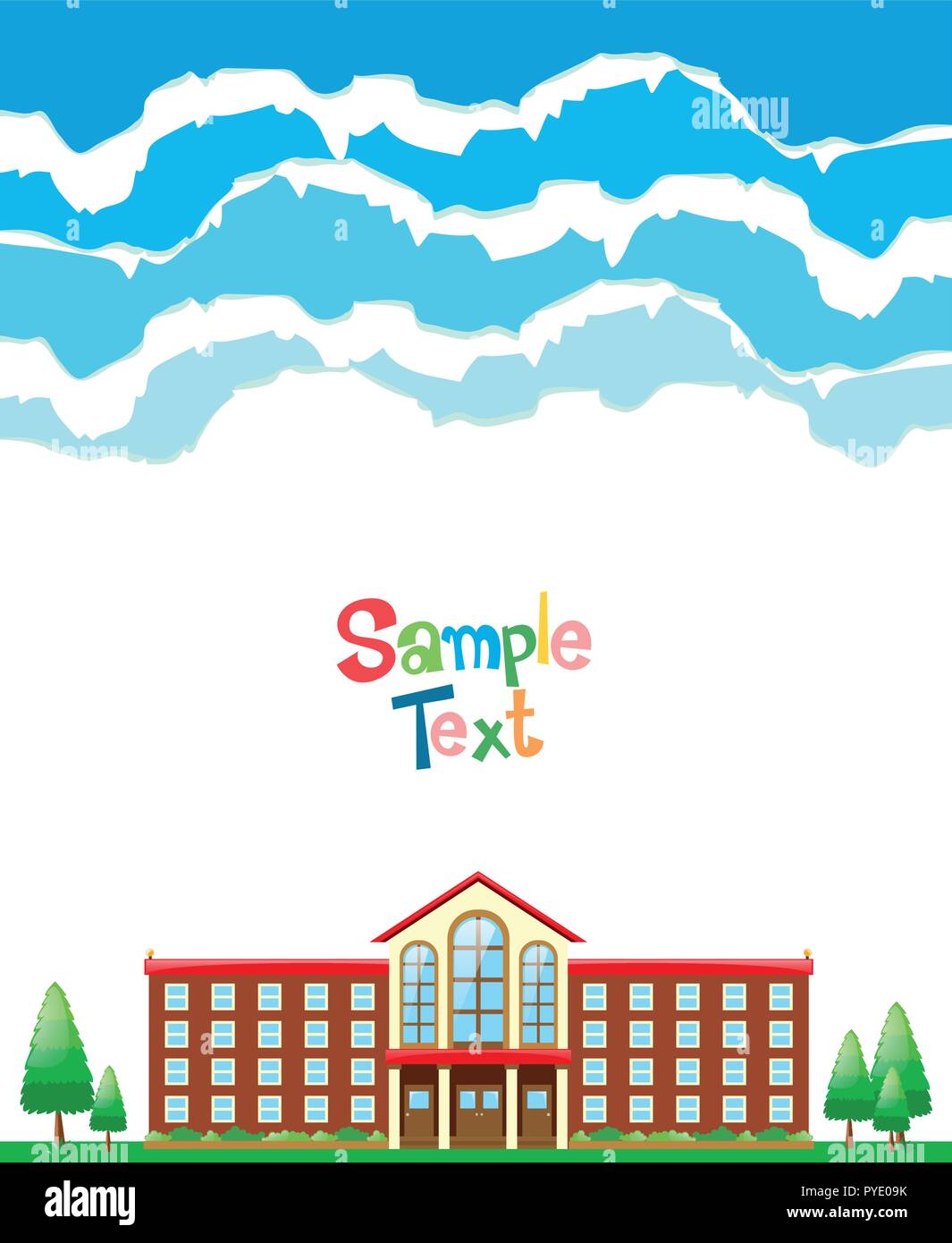 Paper design with school background illustration Stock Vector Image ...