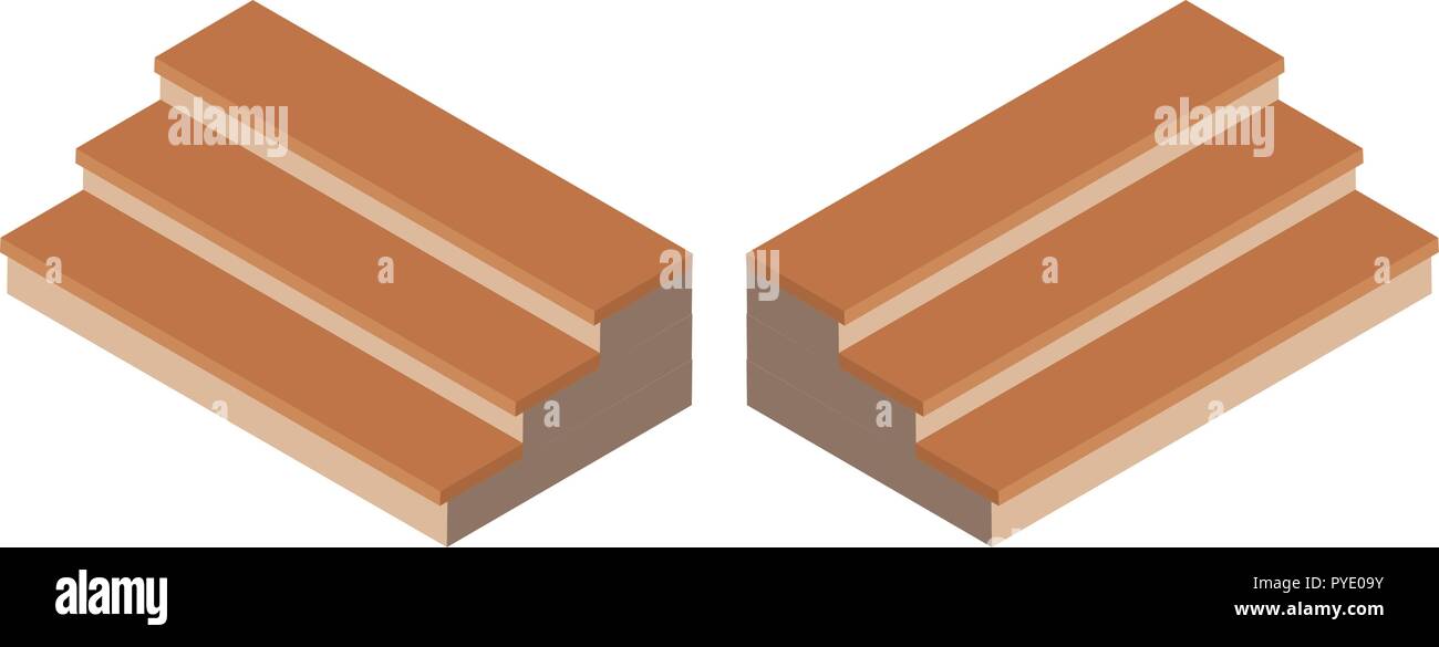 3D design for wooden steps illustration Stock Vector Image & Art - Alamy
