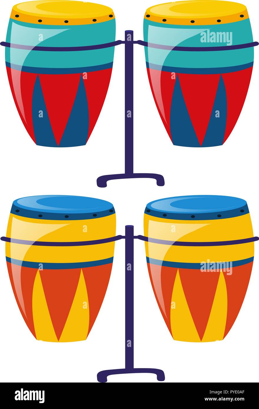 Two set of colorful drum illustration Stock Vector Image & Art - Alamy
