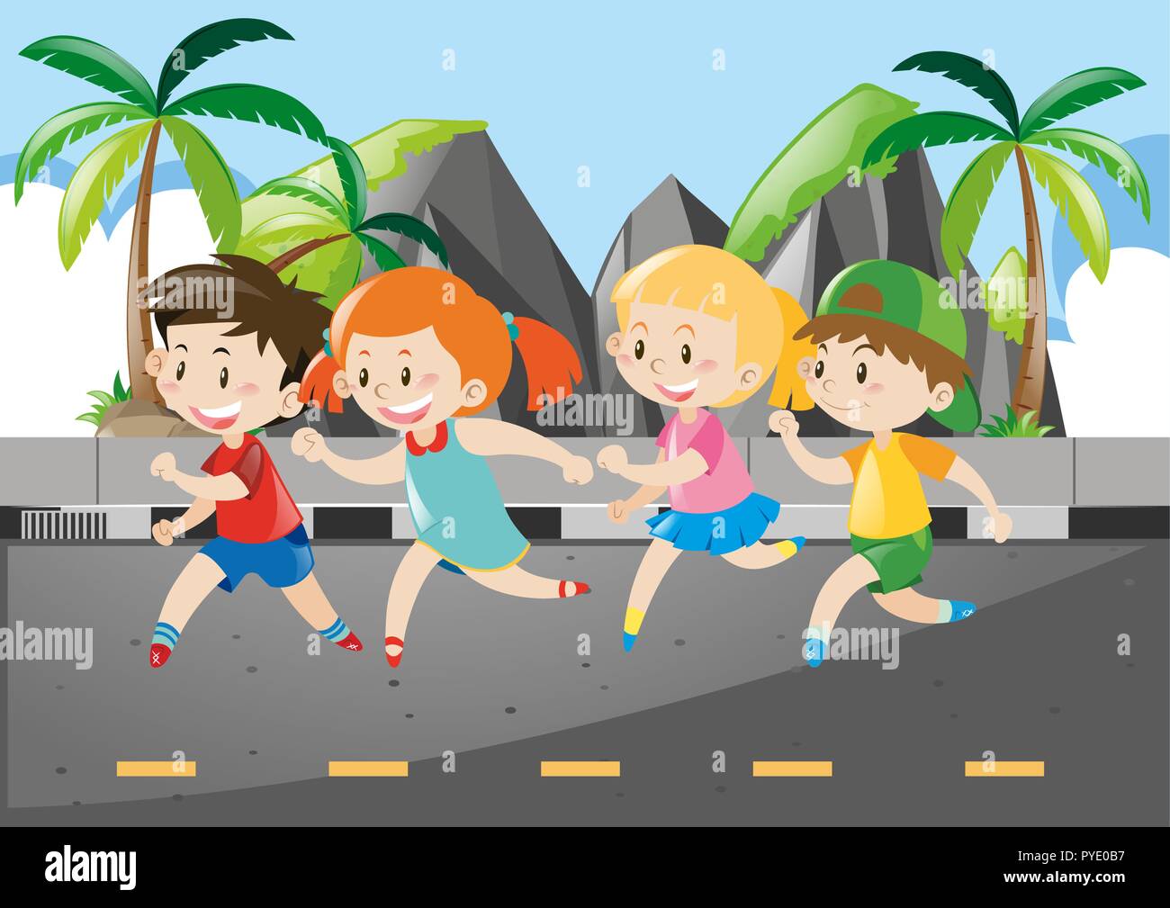 Running Kids Clipart
