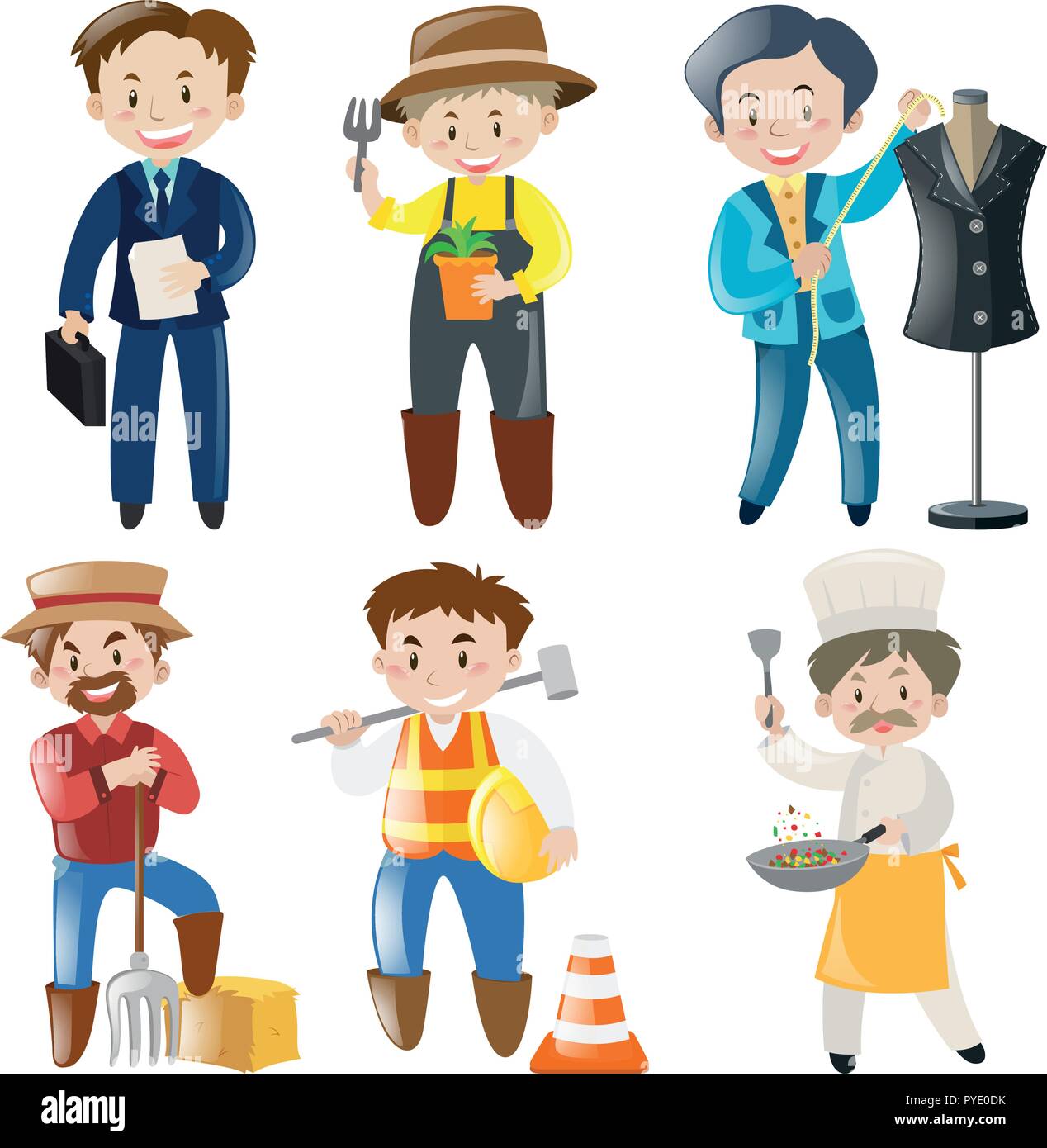 Group people different jobs isolated hi-res stock photography and ...
