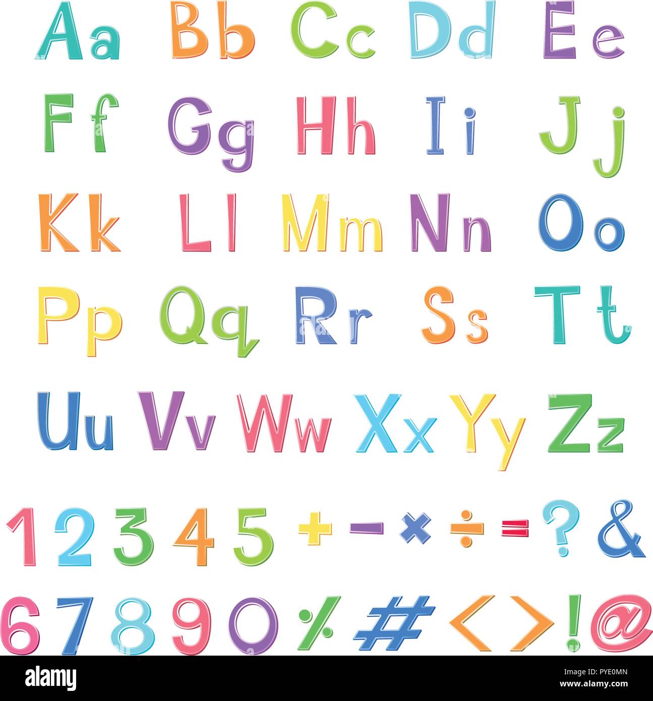 English alphabets vector hi-res stock photography and images - Alamy