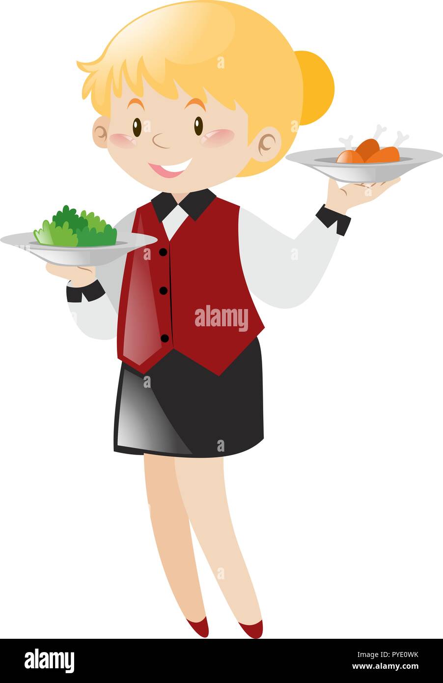 Waitress Serving Clipart Professional Staff Of The Restaurant. Cook,