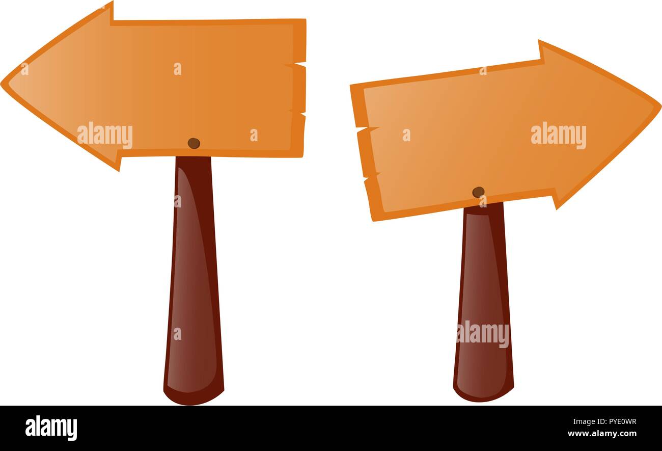 Wooden arrow on sticks illustration Stock Vector Image & Art - Alamy