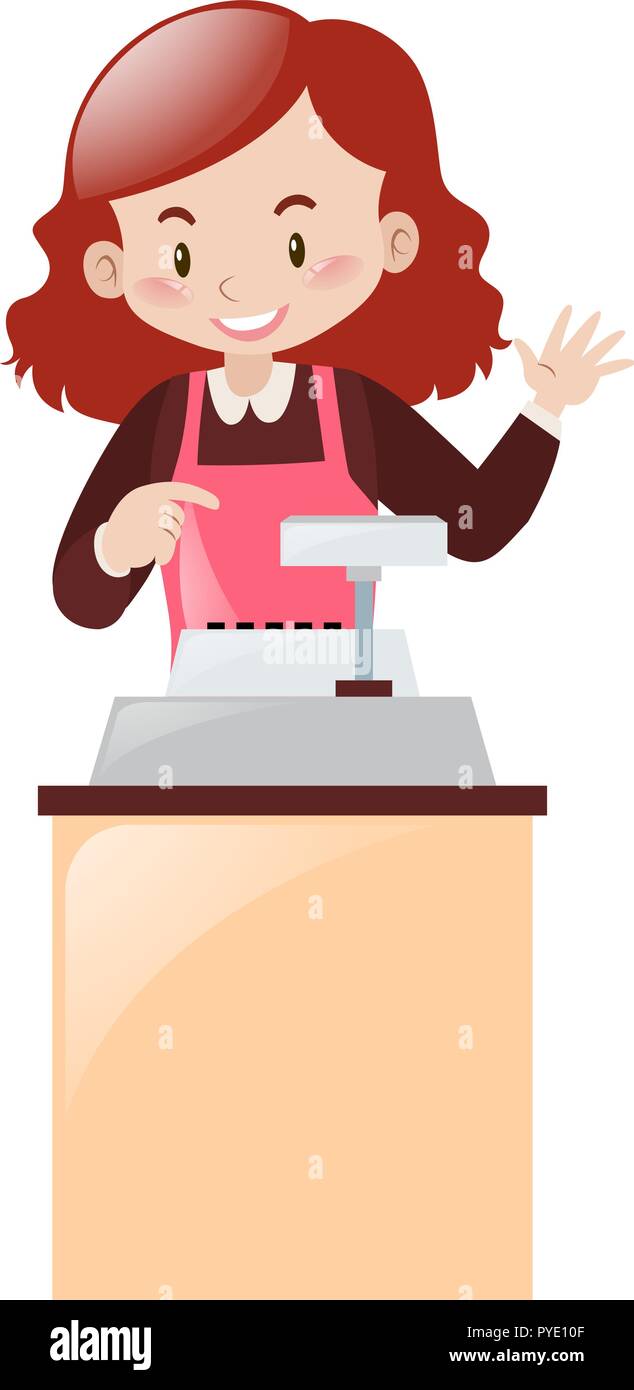 Behind desk person Stock Vector Images - Alamy
