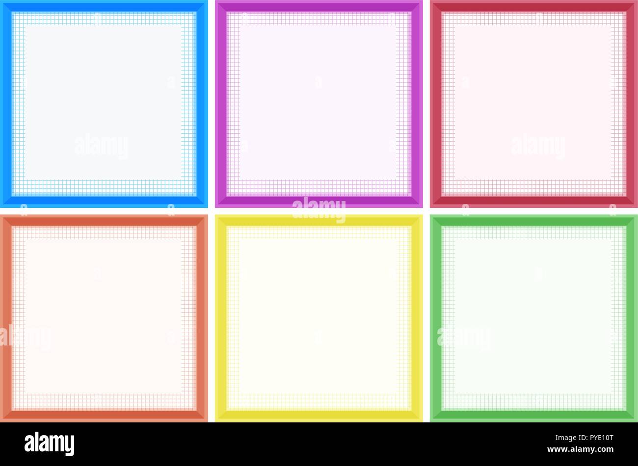 Frame template with colorful borders illustration Stock Vector Image ...