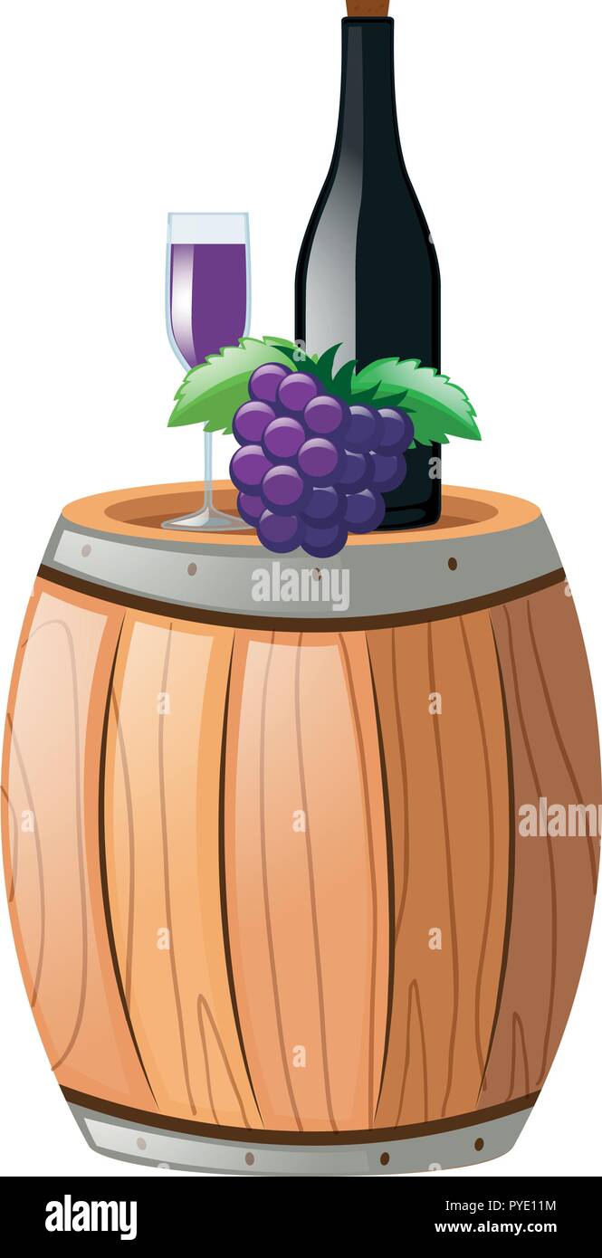 Grape juice in glass and bottle illustration Stock Vector Image & Art ...