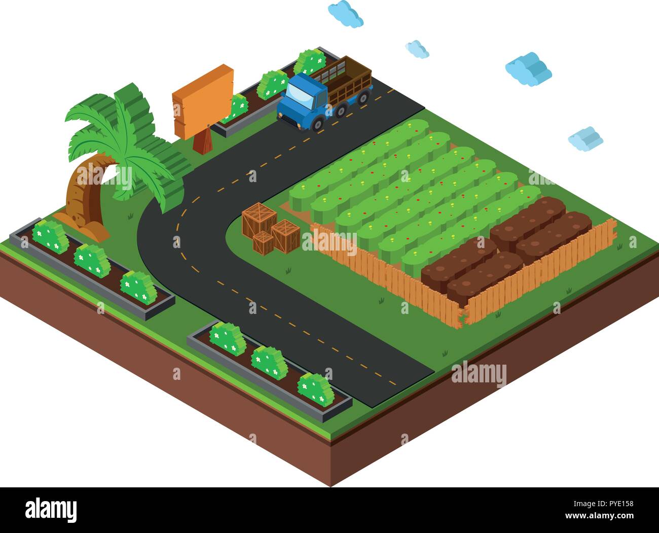 3D design for farmland illustration Stock Vector Image & Art - Alamy
