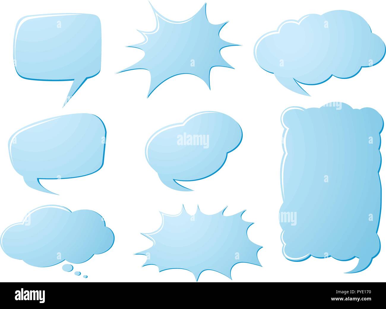 Different designs of speech bubbles illustration Stock Vector Image & Art - Alamy