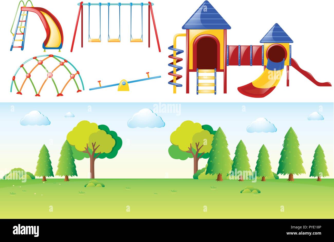 Play scenery Stock Vector Images - Alamy