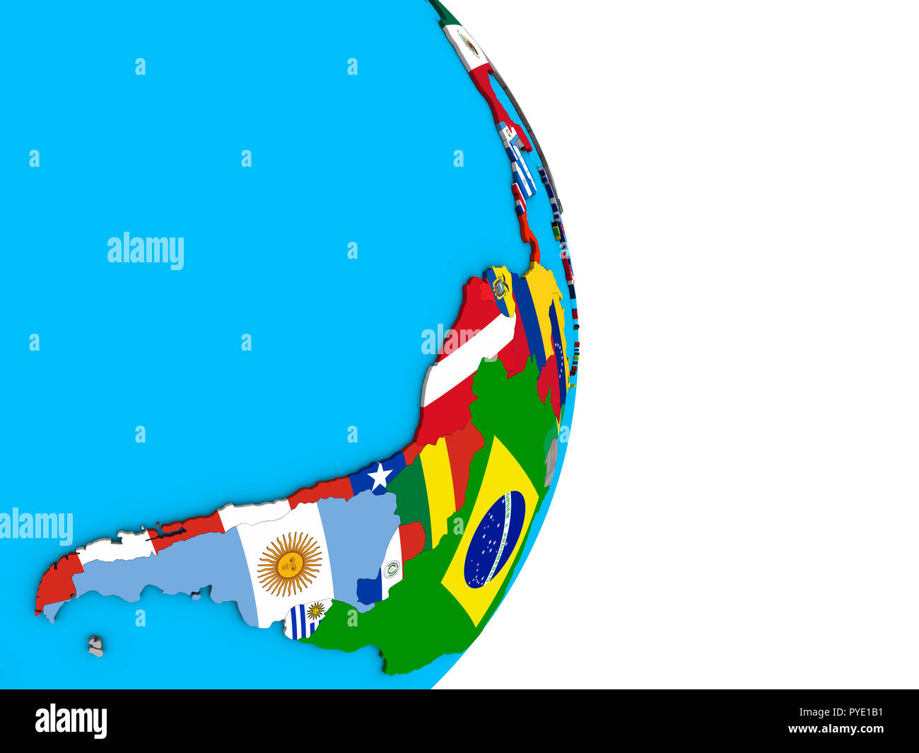 Map latin america flags countries hi-res stock photography and images ...