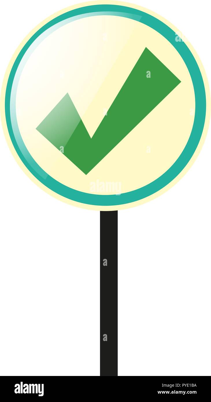 Sign with correction mark illustration Stock Vector Image & Art - Alamy