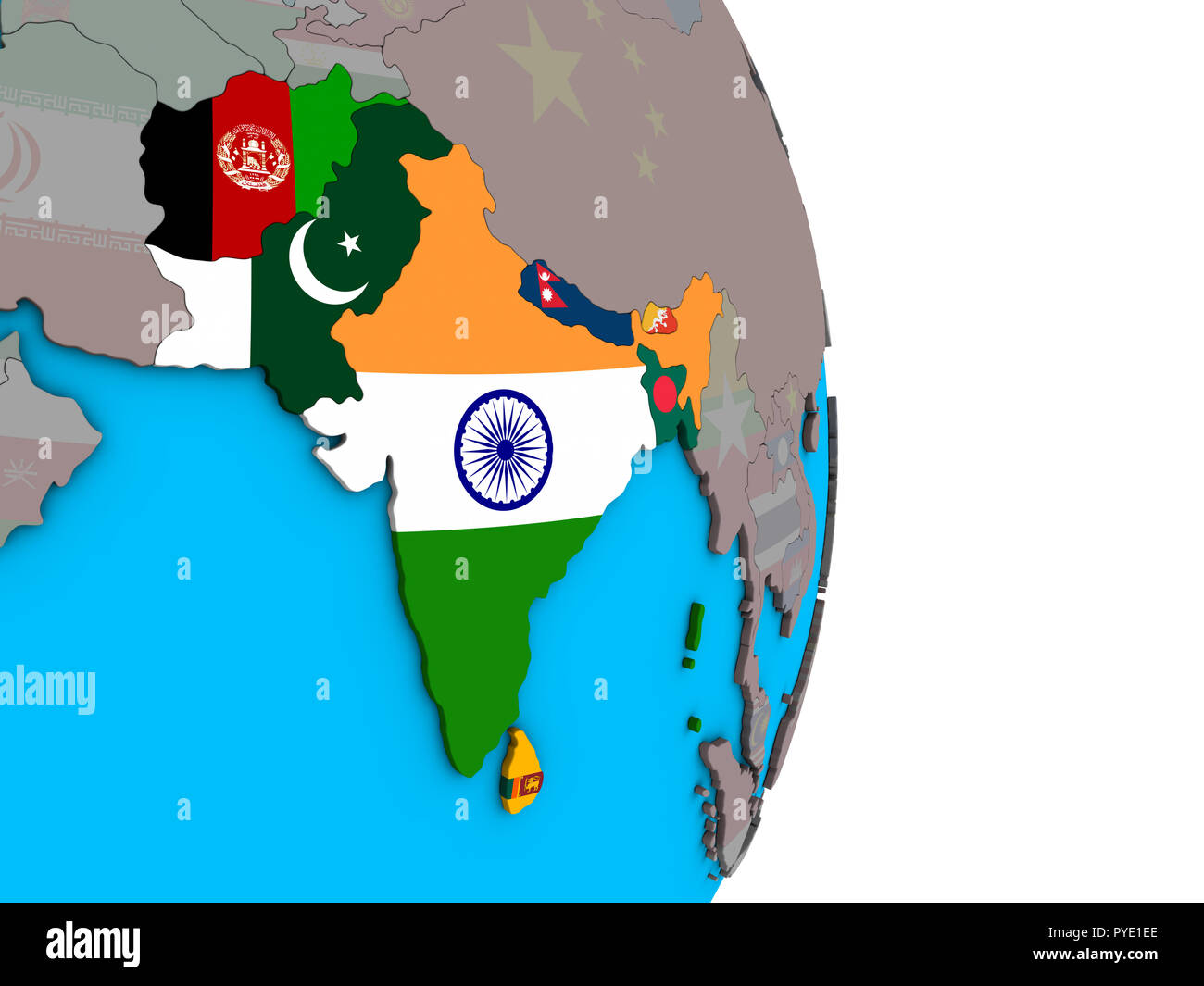 Saarc flags hi-res stock photography and images - Alamy