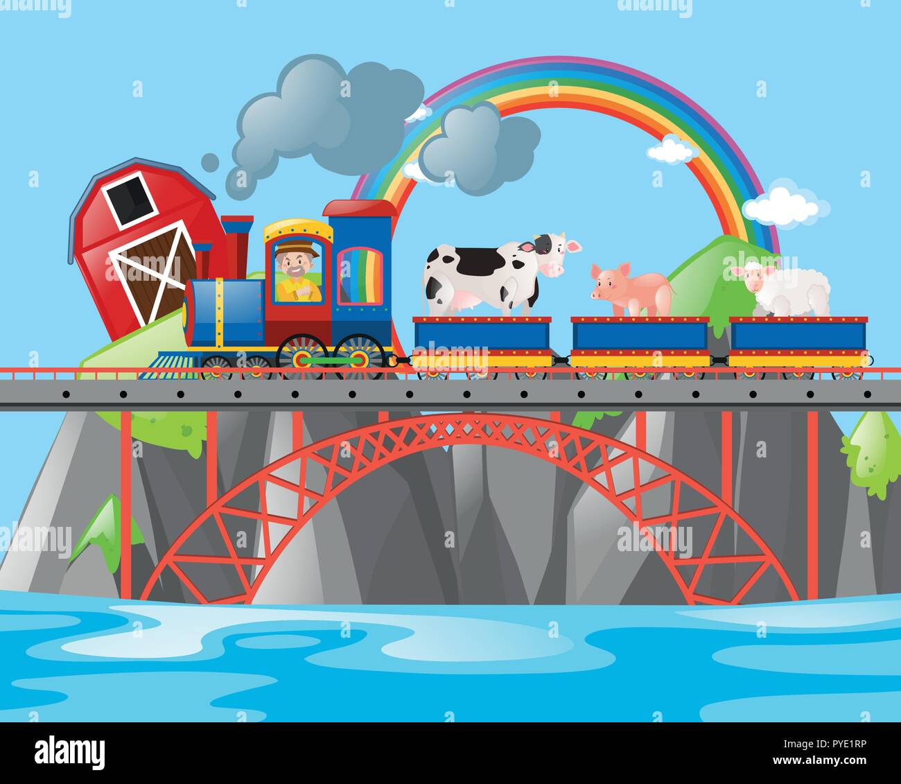 Train barn Stock Vector Images - Alamy