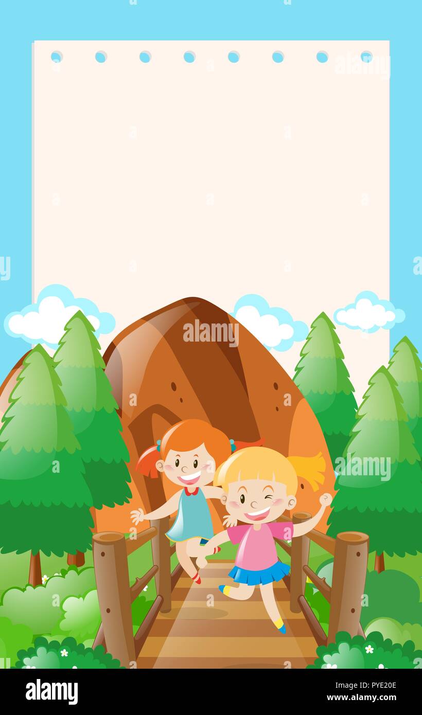 Bridge at the border Stock Vector Images - Alamy