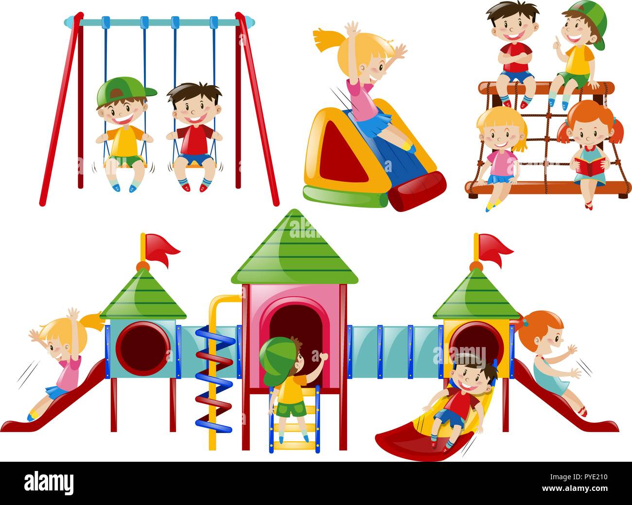 Kids playing playstation Stock Vector Images - Alamy