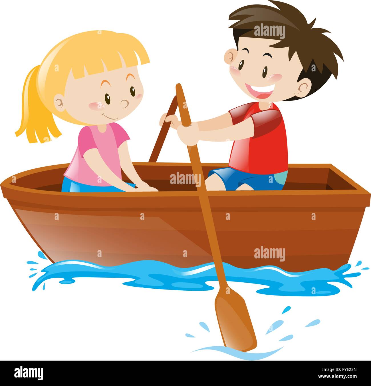 Girl Falling Out Of Rowboat