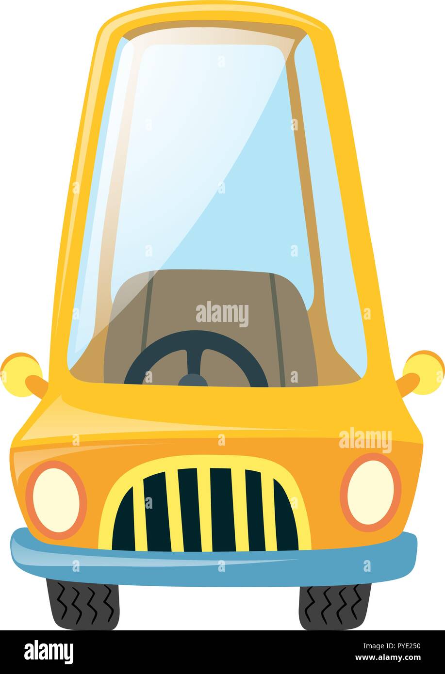 Yellow car on white background illustration Stock Vector Image & Art ...
