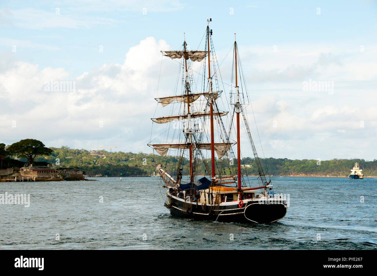 Old Wooden Sailboat Stock Photo - Alamy