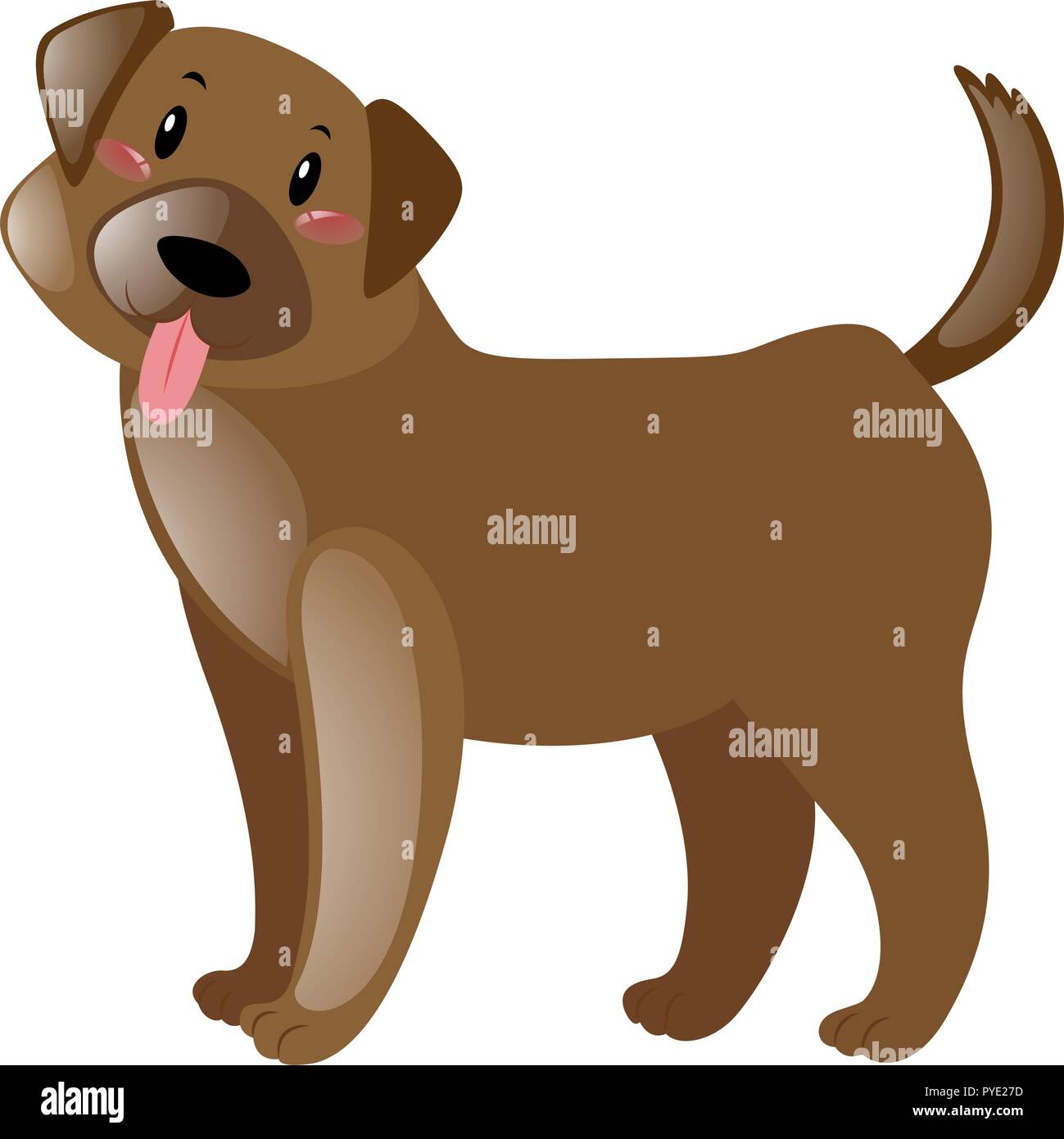 Dog brown fur cute Stock Vector Images - Alamy