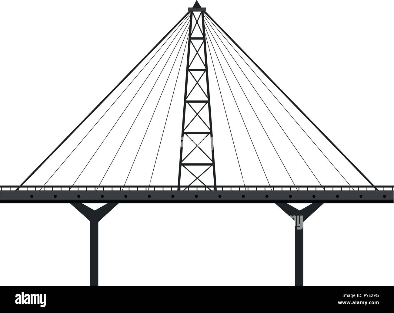 Bridge construction made of metal illustration Stock Vector Image & Art ...