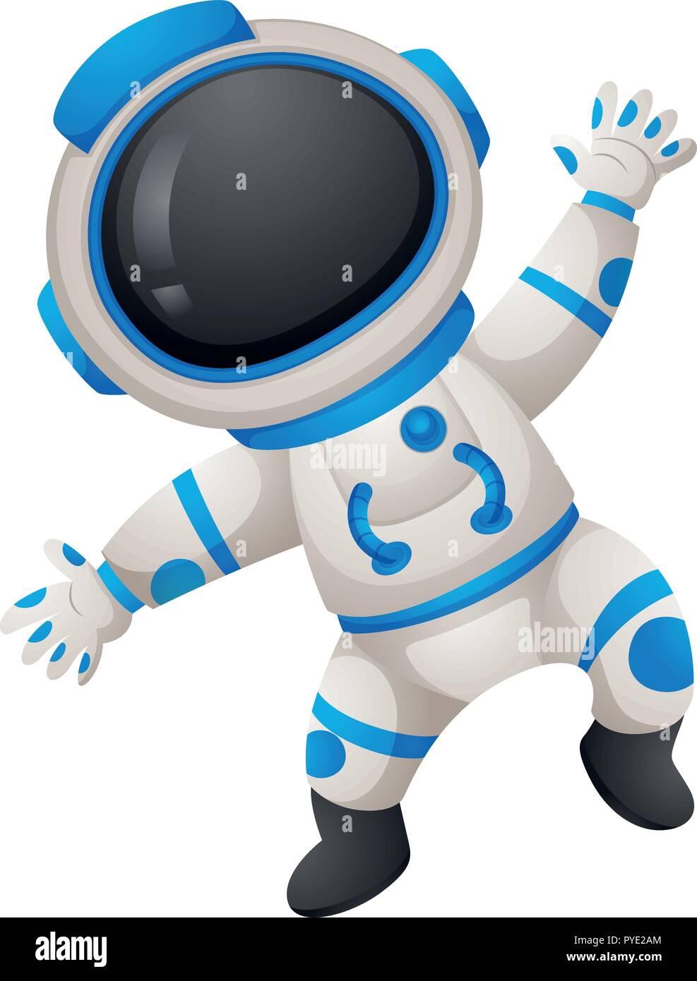 Spaceman in uniform on white background illustration Stock Vector Image ...