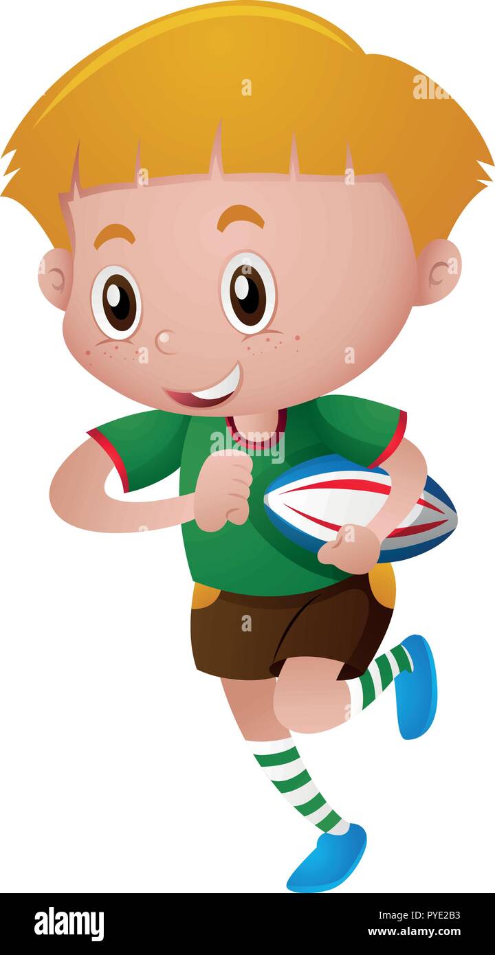 Rugby kid cute cartoon character hi-res stock photography and images ...