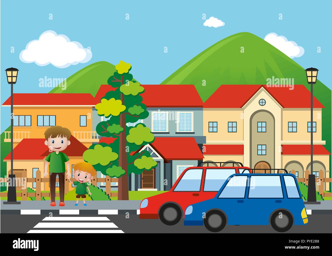 Clip Art Road Crossing High Resolution Stock Photography and Images - Alamy