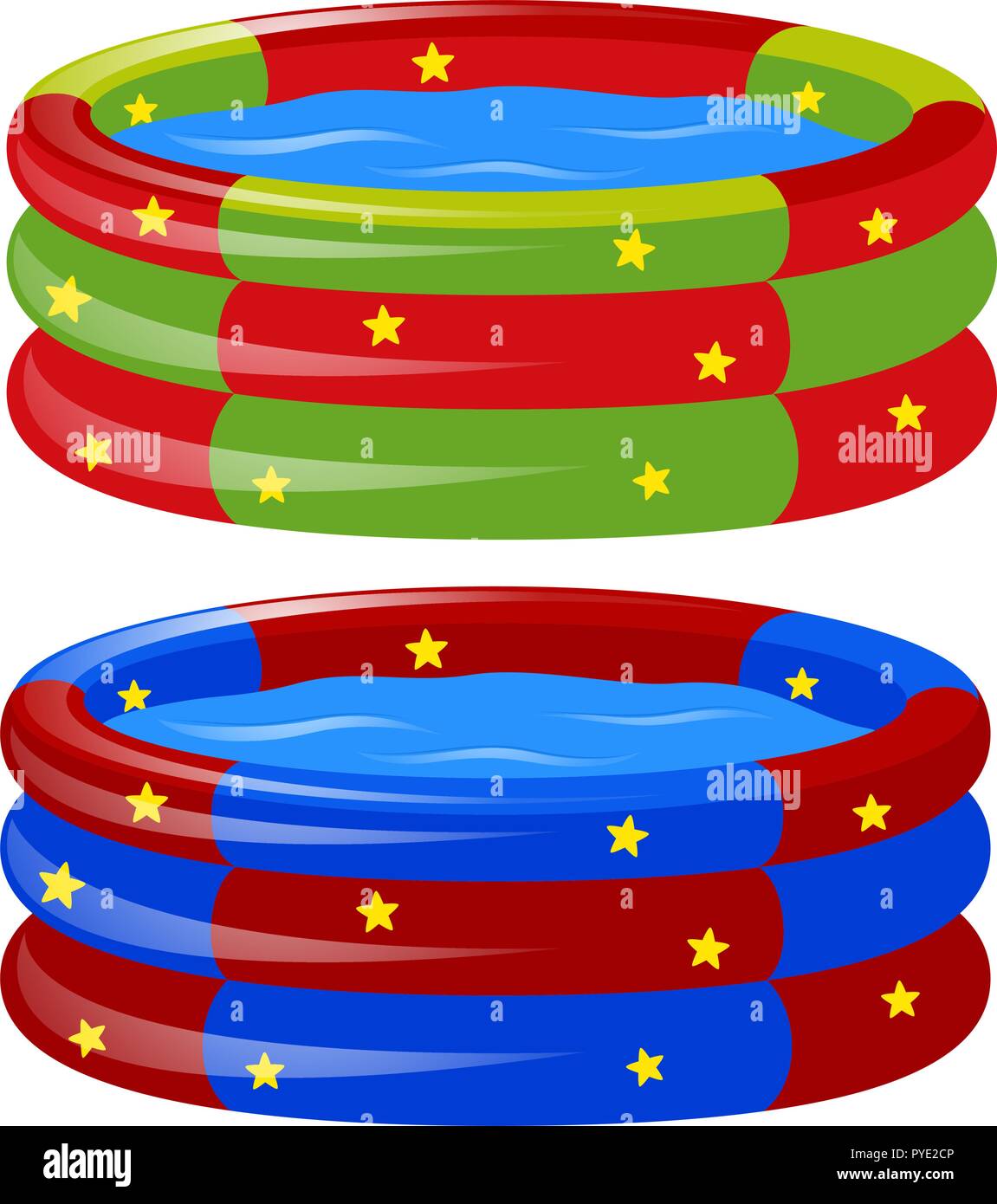 Rubber swimming pool in two colors illustration Stock Vector Image ...