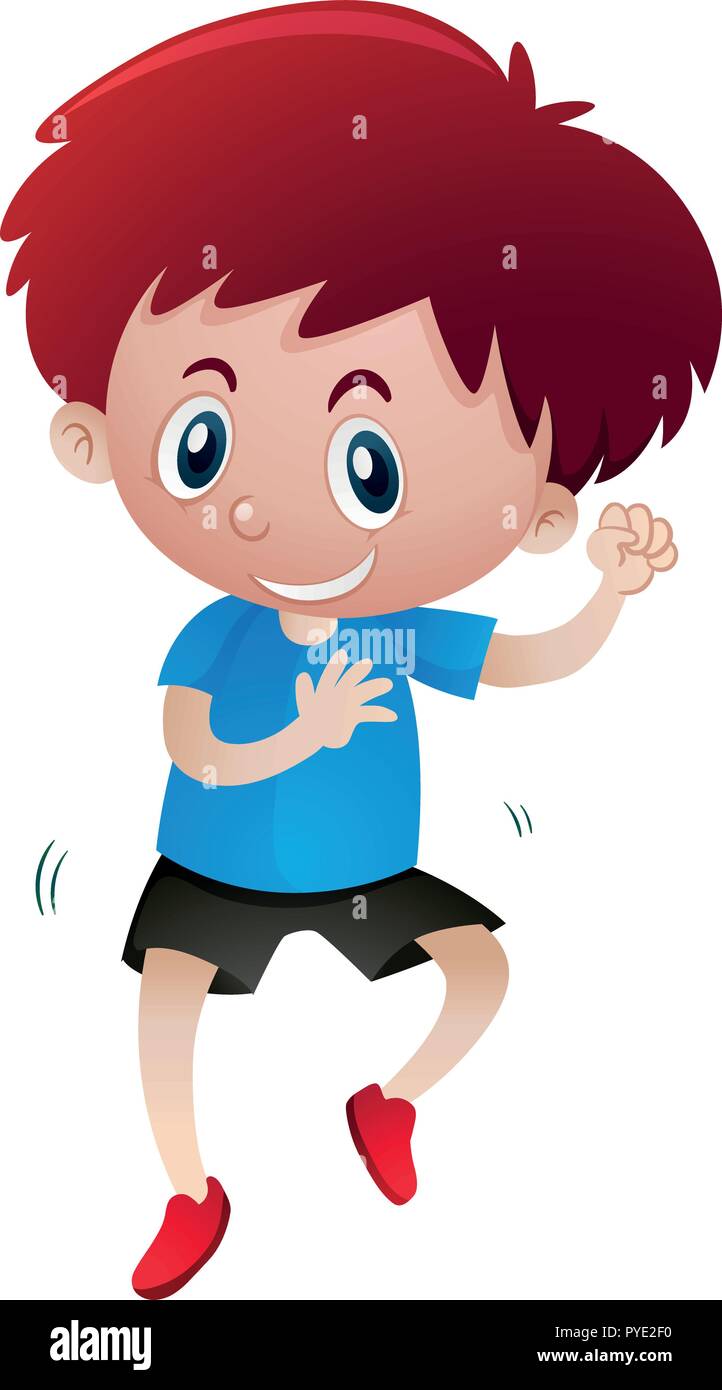 Happy boy dancing alone illustration Stock Vector Image & Art - Alamy